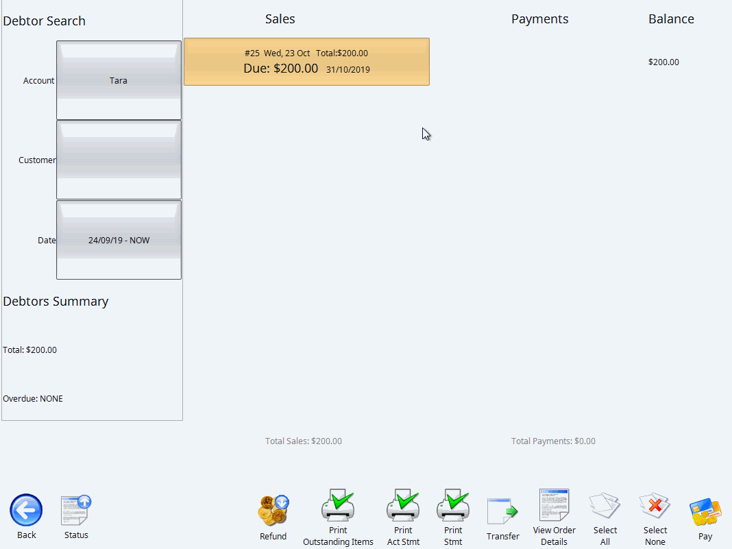 Making a Payment to a Debtor – OrderMate Help Guides
