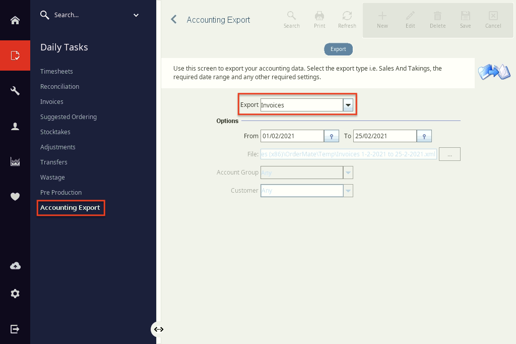 Exporting to Xero Manually – OrderMate Help Guides
